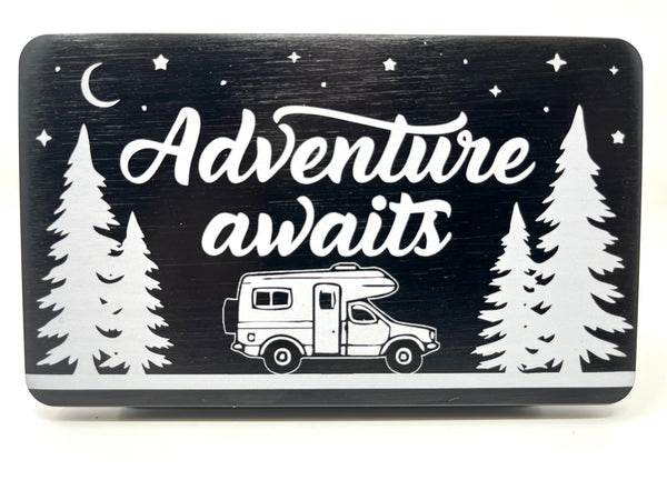 Adventure Awaits RV Billet Aluminum Hitch Cover – HMC BILLET