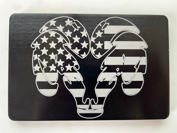 Ram American Flag Hitch Cover – HMC BILLET