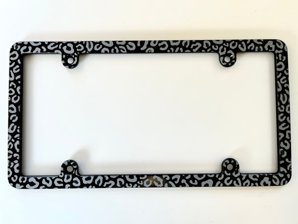Leopard Print Slim Billet Aluminum License Plate Frame – HMC BILLET