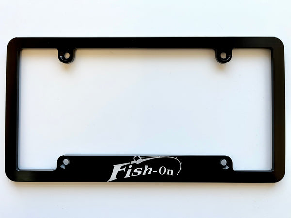 Fish On Aluminum License Plate Frame – HMC BILLET