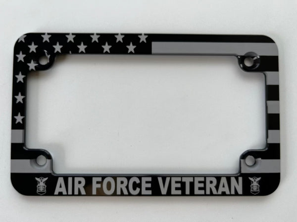 Air Force Veteran American Flag Slim Billet Aluminum Motorcycle Licens ...