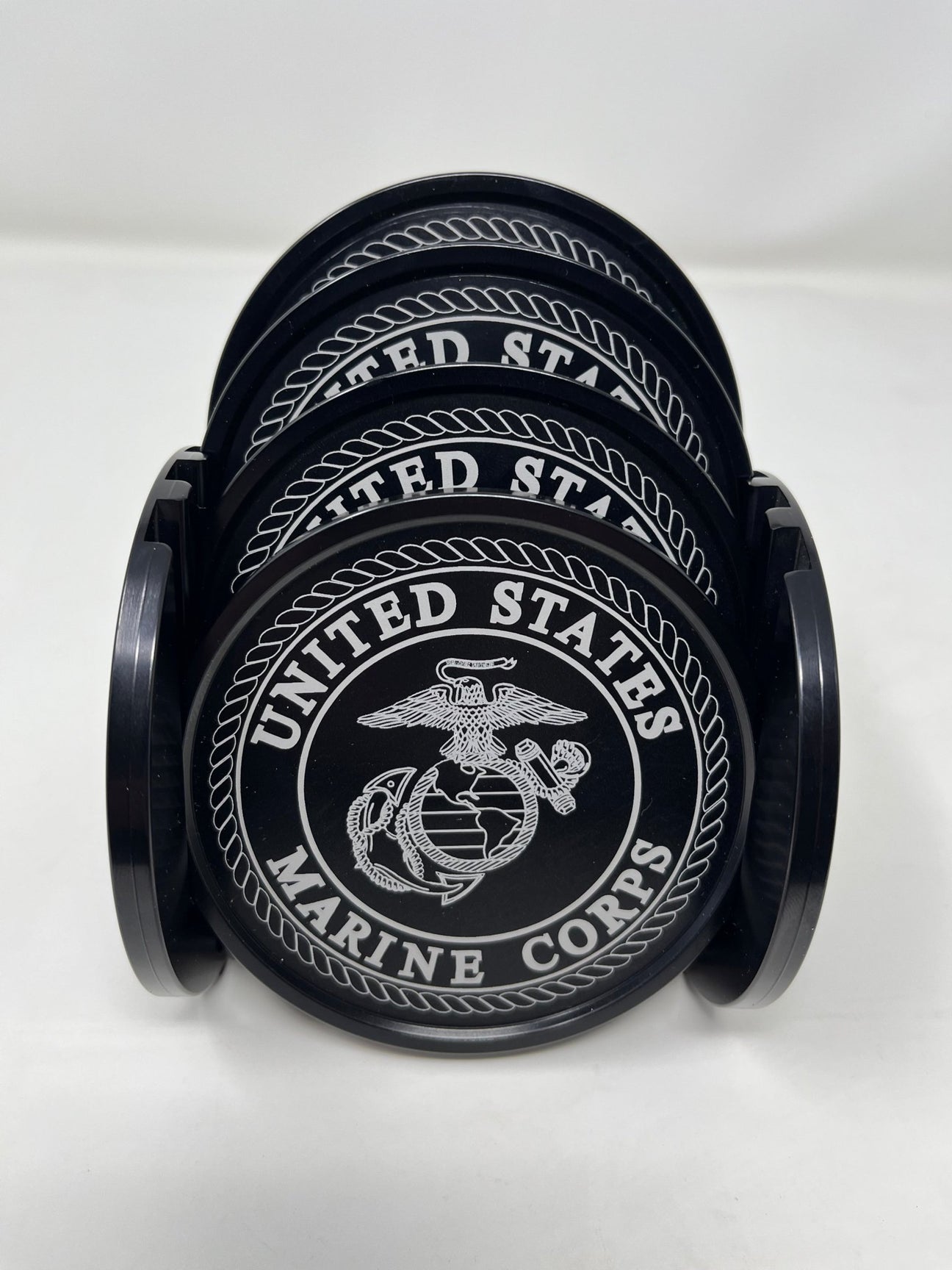 Marine Corps Billet Aluminum Coaster Set – HMC BILLET