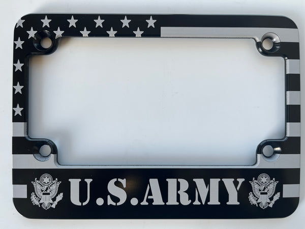 US Army American Flag Aluminum Motorcycle License Plate Frame – HMC BILLET
