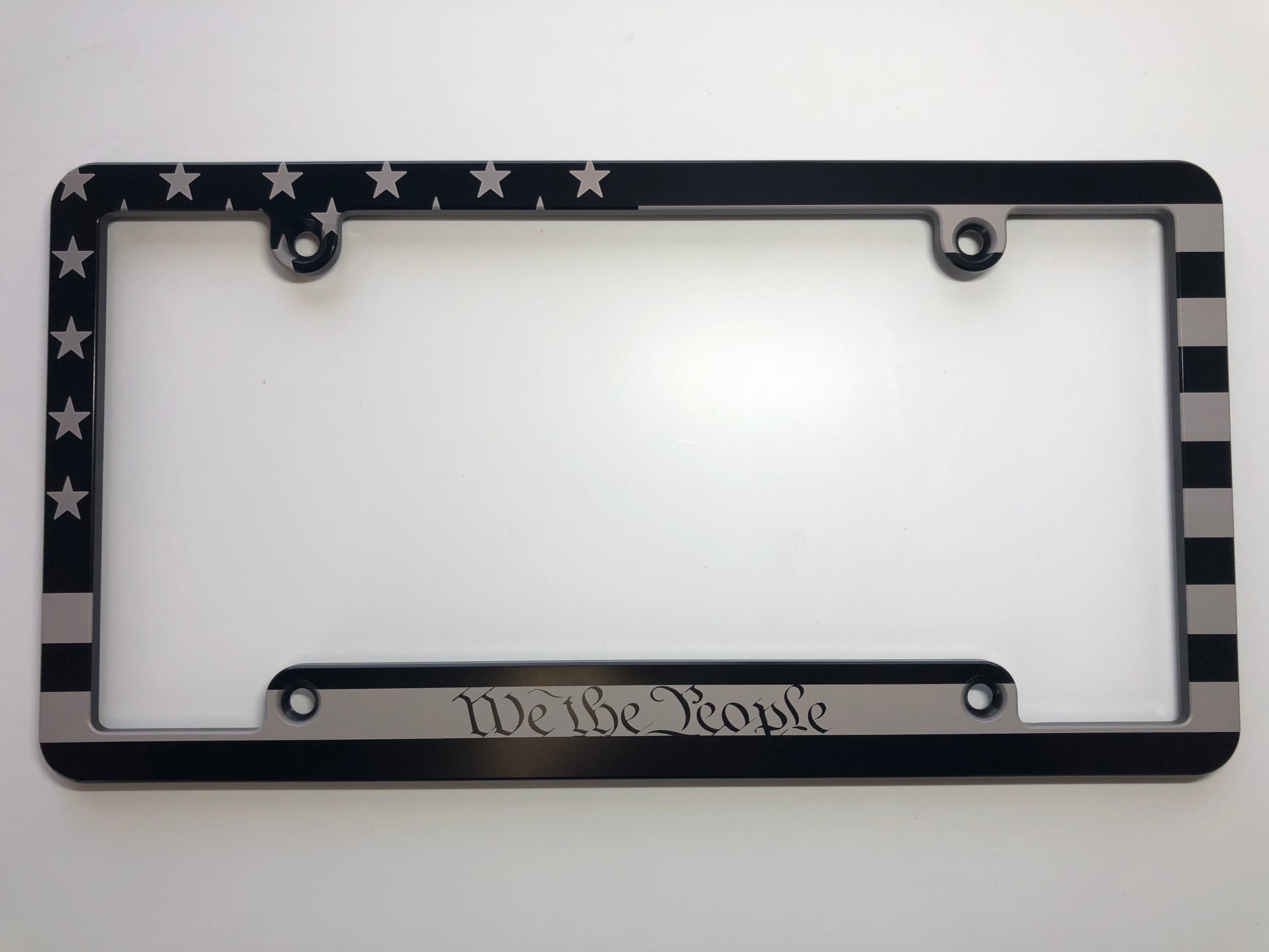 American Flag We The People - Billet Aluminum License Plate Frame – HMC ...