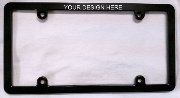 Custom Slim Black Billet Aluminum License Plate Frame – HMC BILLET