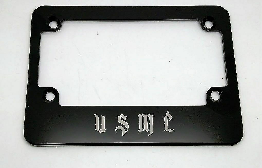 USMC Billet Aluminum Motorcycle License Plate Frame – HMC BILLET